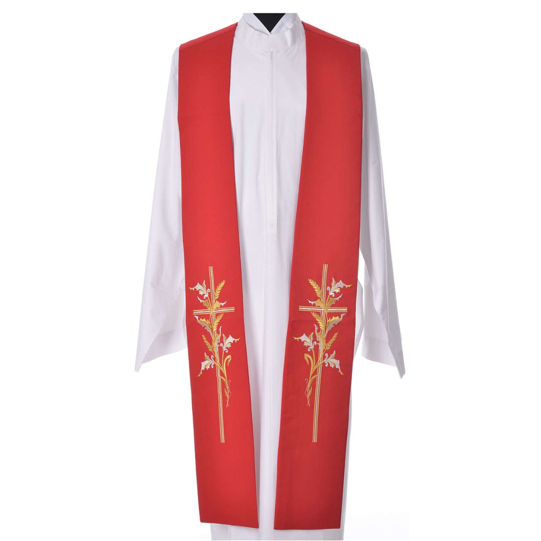 Priest Stole | Cross & Wheat Stock | 711 – The Clergy Store