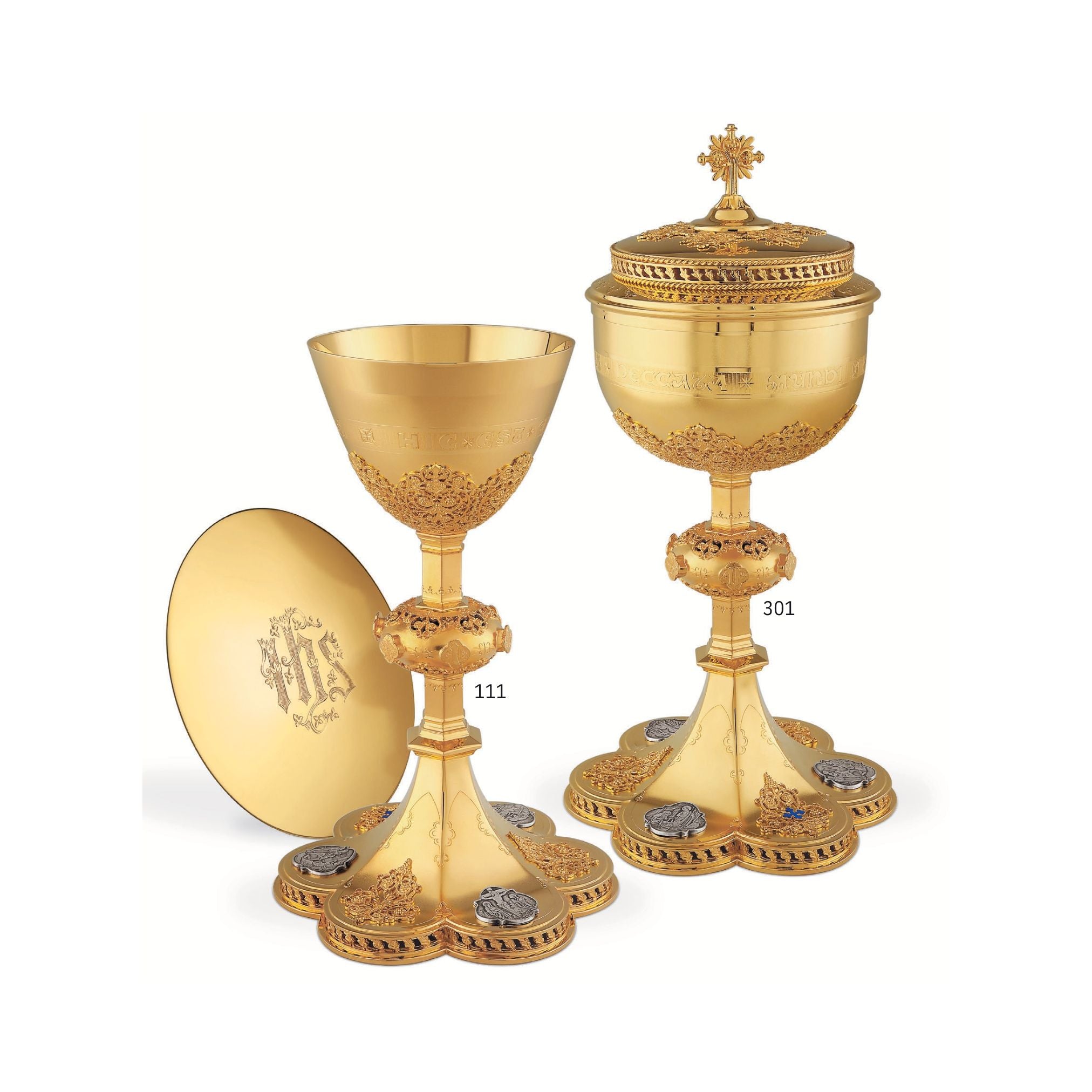 Chalice & Ciborium Set | Neo-Gothic | Life of Christ | 111 & 301 – The ...