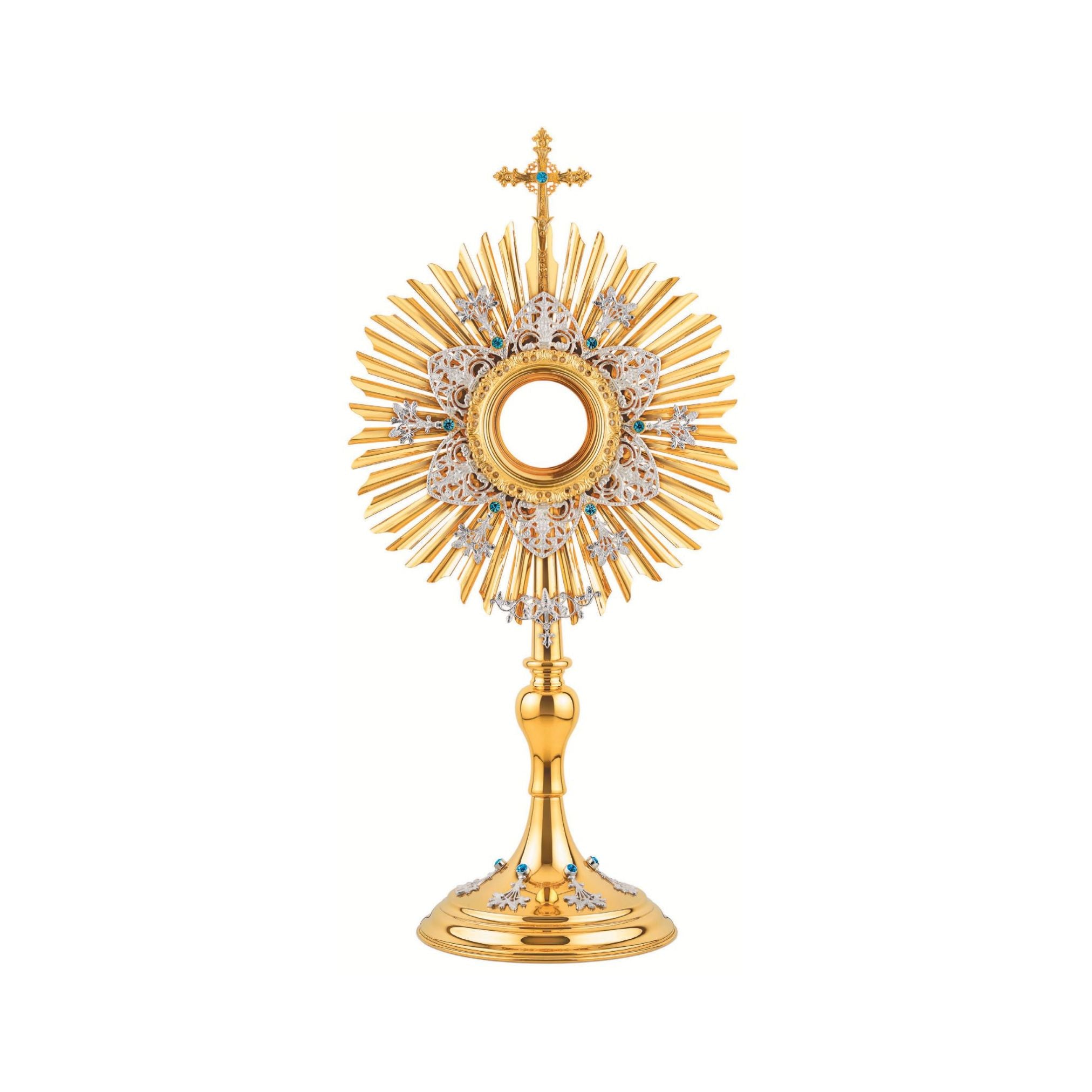 Monstrance | Marian with Blue Stones | 411 – The Clergy Store